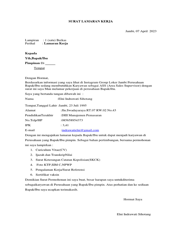 Lamaran ASS-digabungkan | PDF