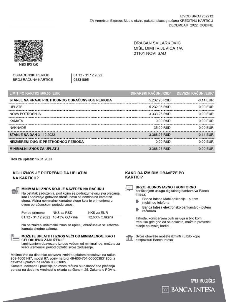 Dragan Svilarković Miše Dimitrijevića 1/A 21101 NOVI SAD: PAK Rejon | PDF
