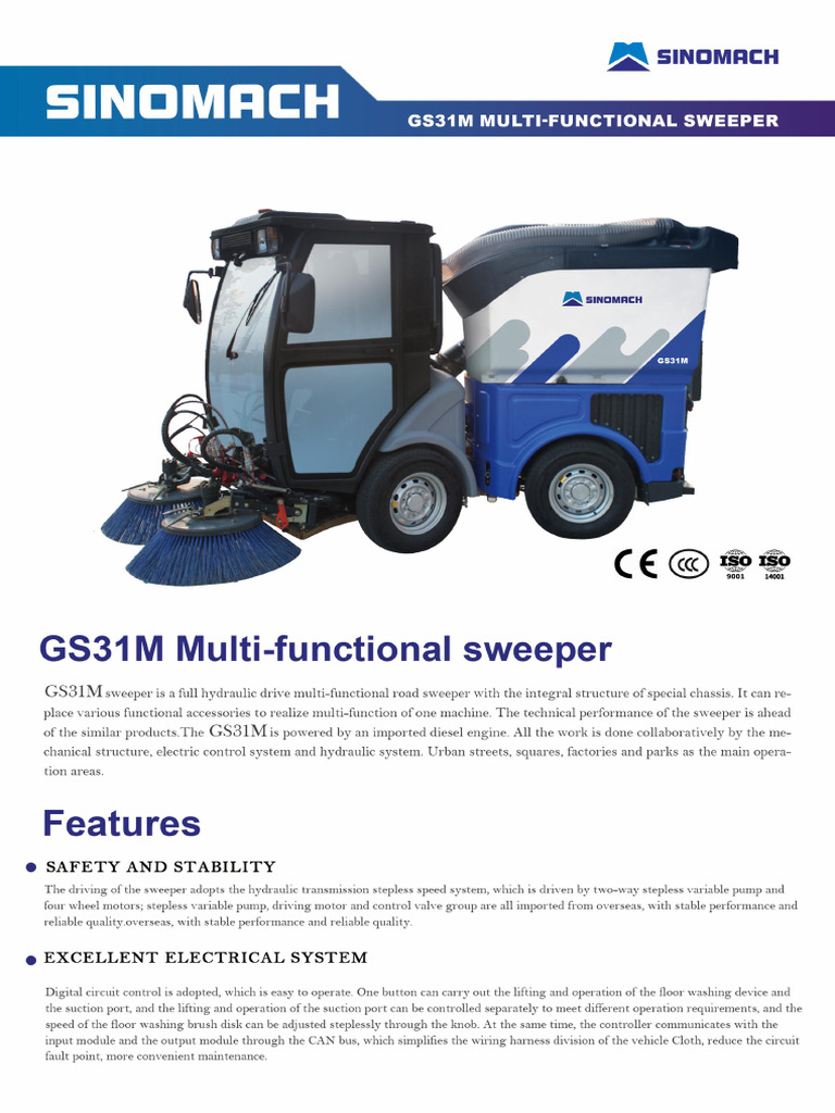 Sinomach Road Brush Truck | PDF
