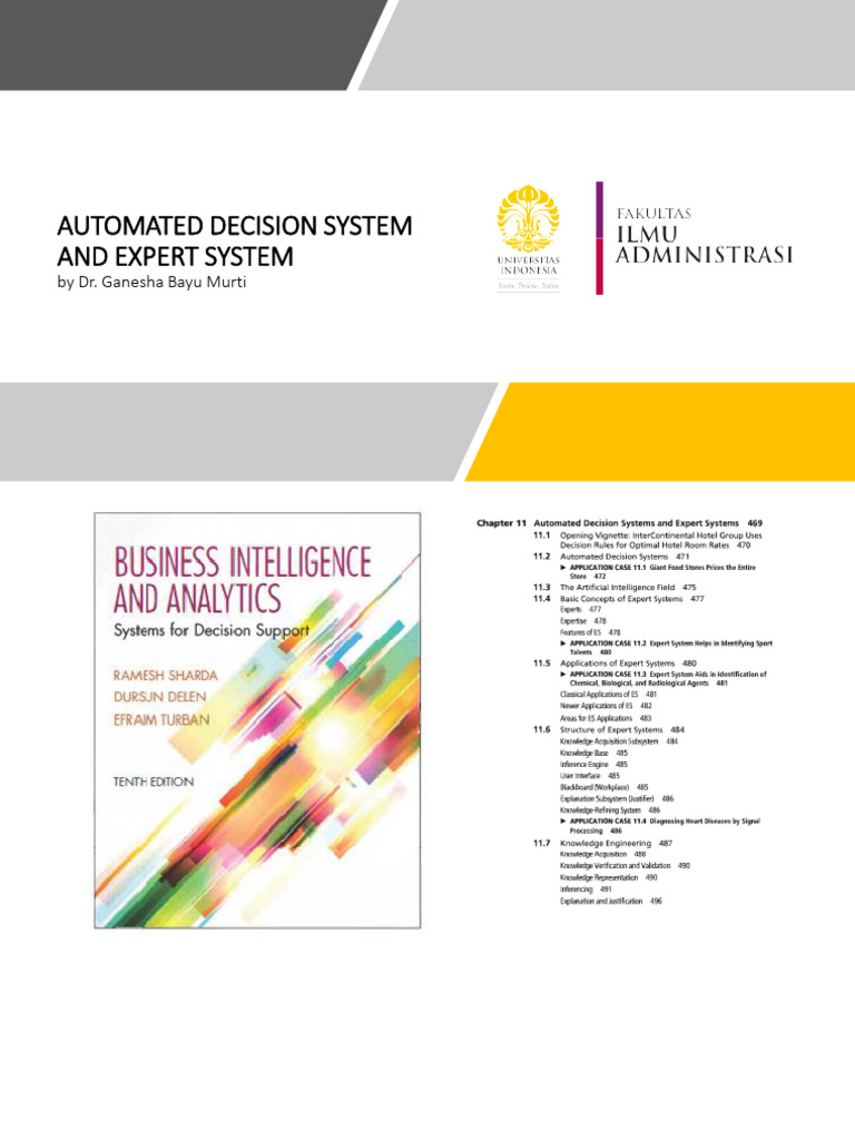 13 - DA Sesi 13 - AUTOMATED DECISION SYSTEM AND EXPERT SYSTEM | PDF | Artificial Intelligence ...