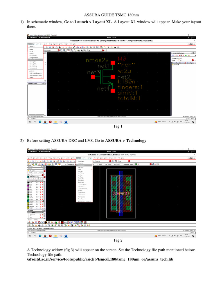 ASSURA GUIDE TSMC 180nm | PDF | Computing | Software ASSURA GUIDE TSMC 180nm | PDF | Computing | Software