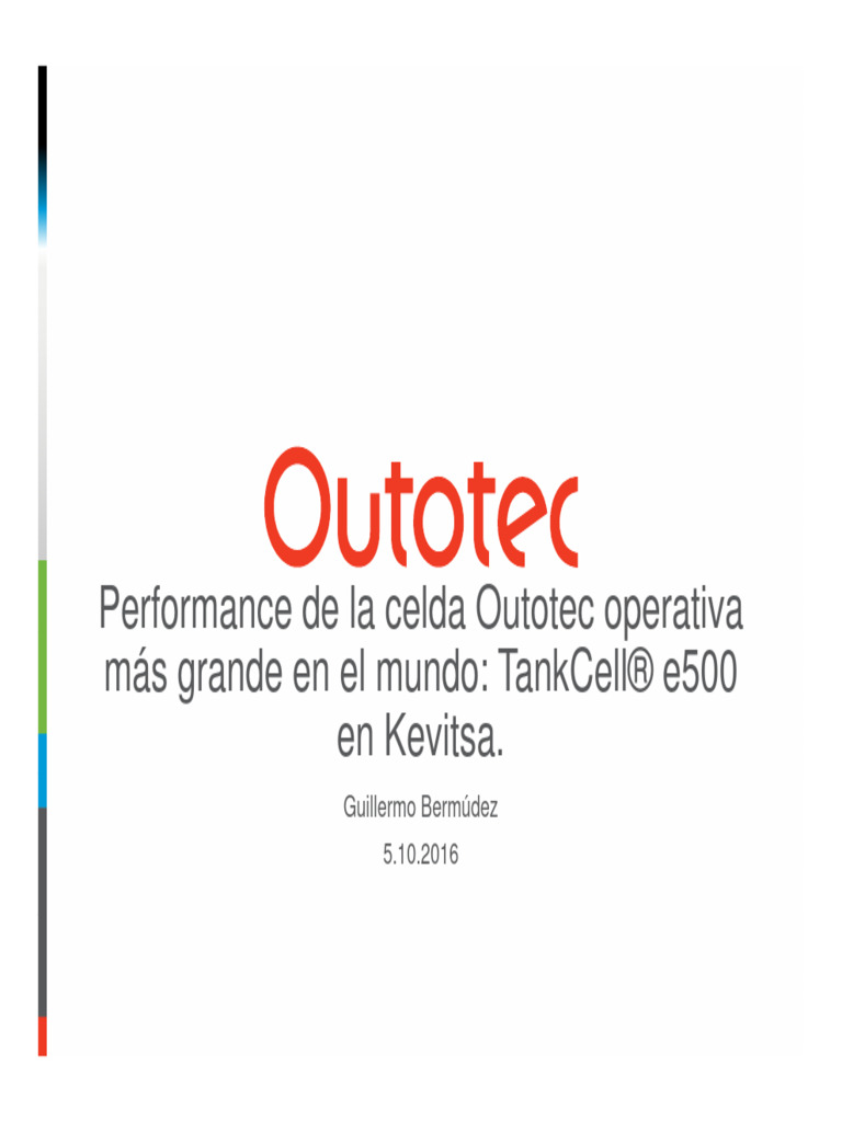 Performance de La Celda Outotec Tank Cell E500 | PDF | Naturaleza ...
