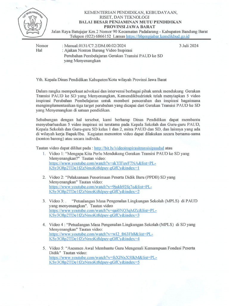 Manual.0131 - Ajakan Nonton Bareng Video Inspirasi | PDF