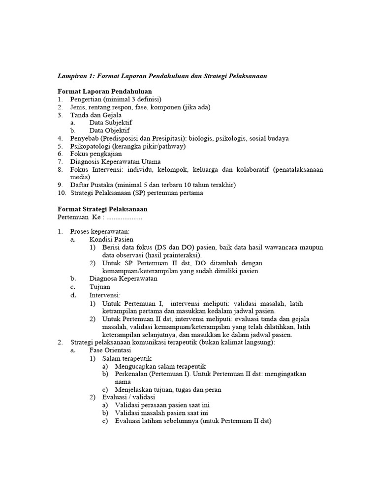 Format Laporan Jiwa 2 | PDF