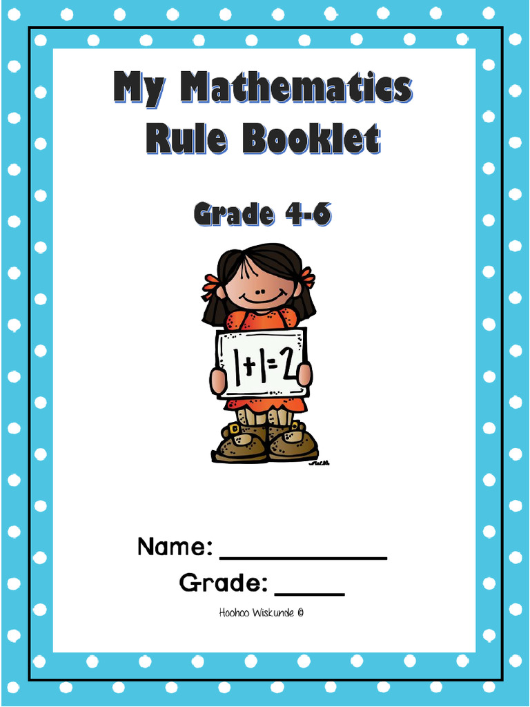 Math rule booklet Gr 4-6 | PDF