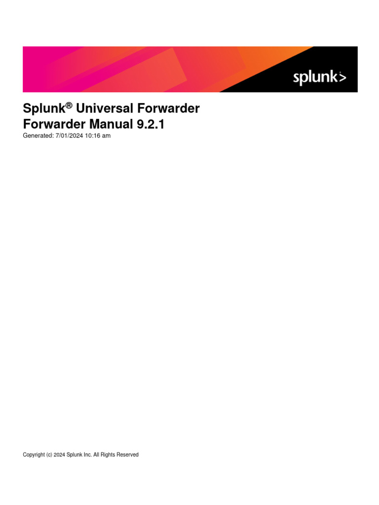 Forwarder 9.2.1 Forwarder | PDF | Command Line Interface | Installation (Computer Programs)
