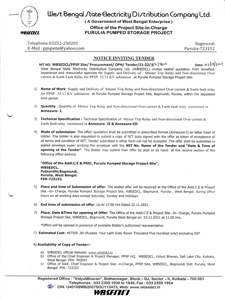 REJ 601 Relay NIT Document | PDF