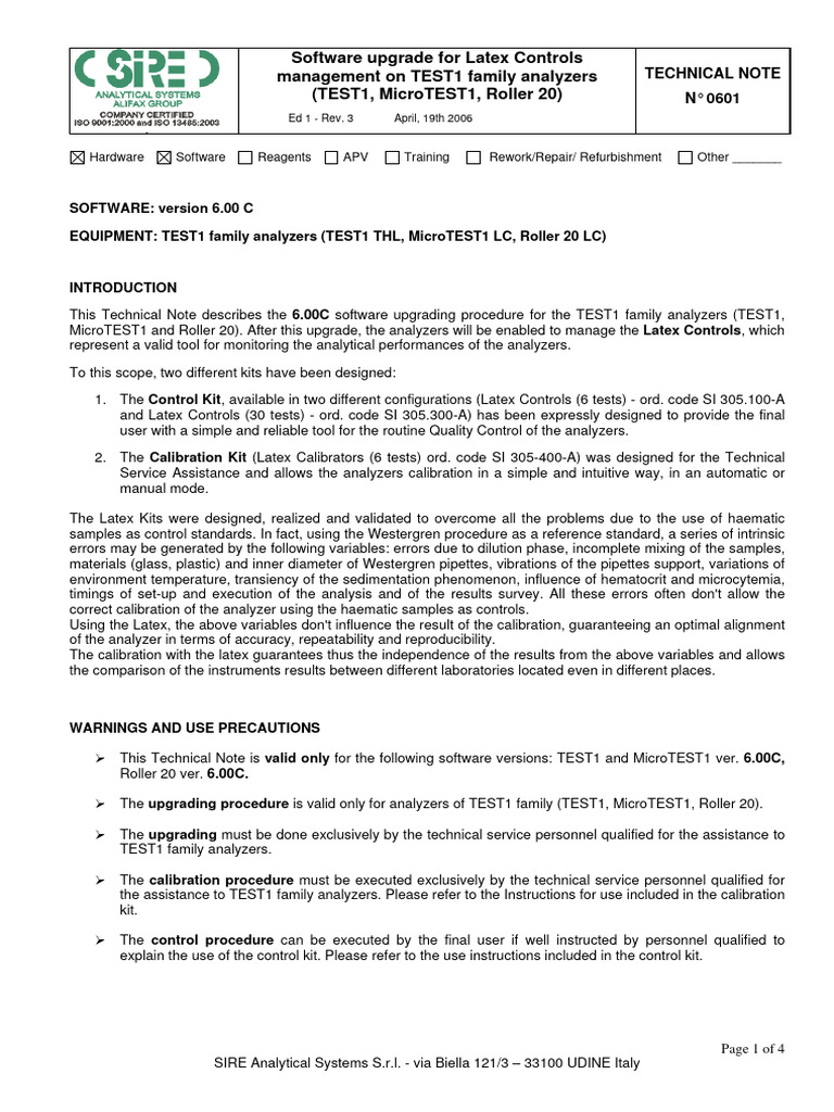 Esr - NT - 0601 Test1 Latex Upgrade 6 00c 1 3 - 2006 | PDF ...
