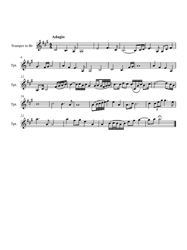 Fanfare Trumpet As Tine Thing Helseth - Full Score | PDF