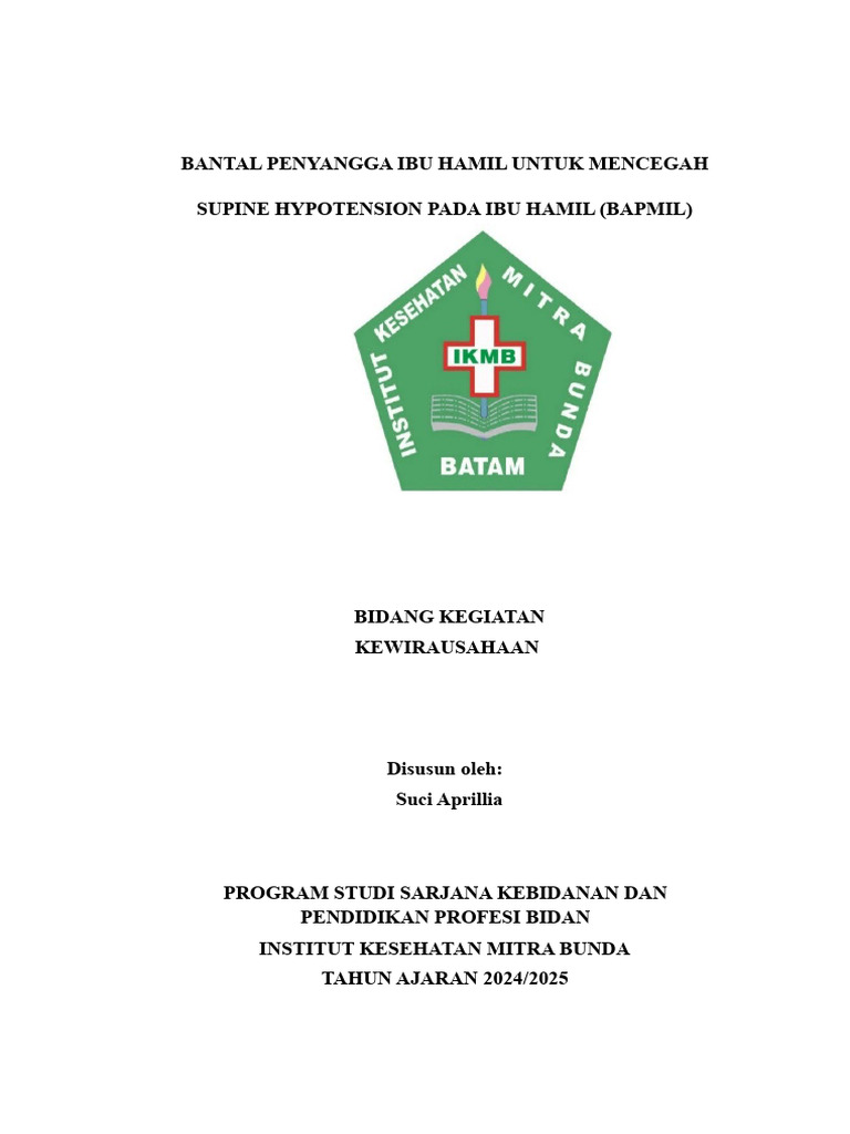 Proposal Usaha Suci-Bu Catur - Uts Salinan | PDF | Sains & Matematika
