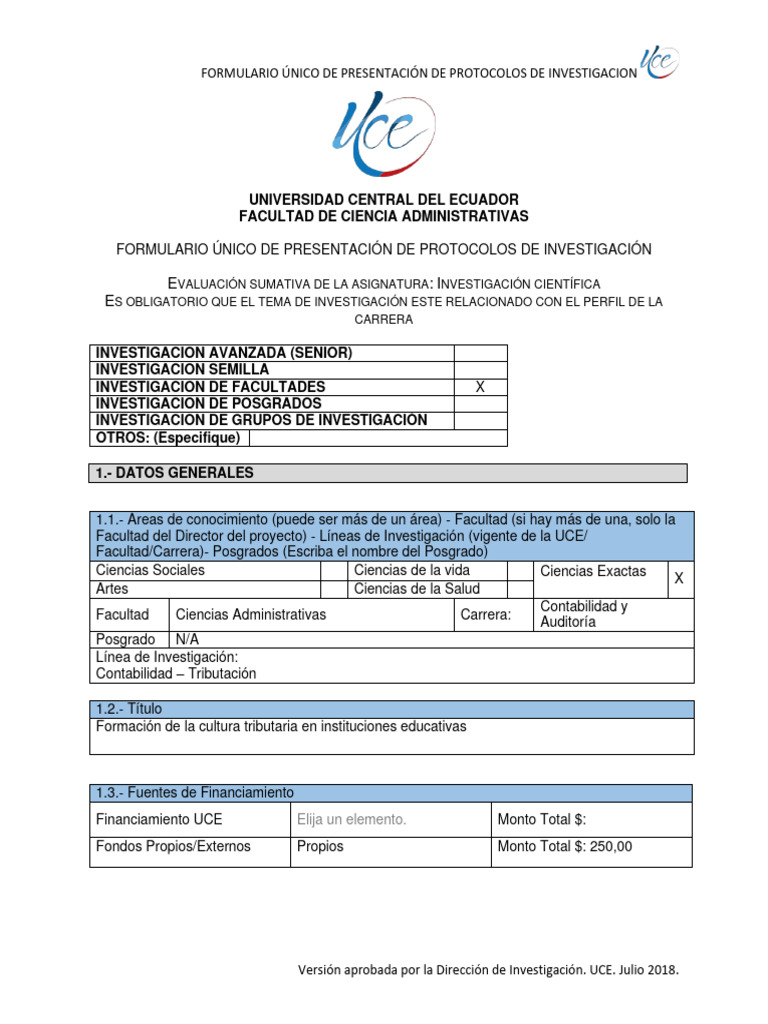 FORMULARIO Final | PDF | Impuestos | Metodología de encuesta