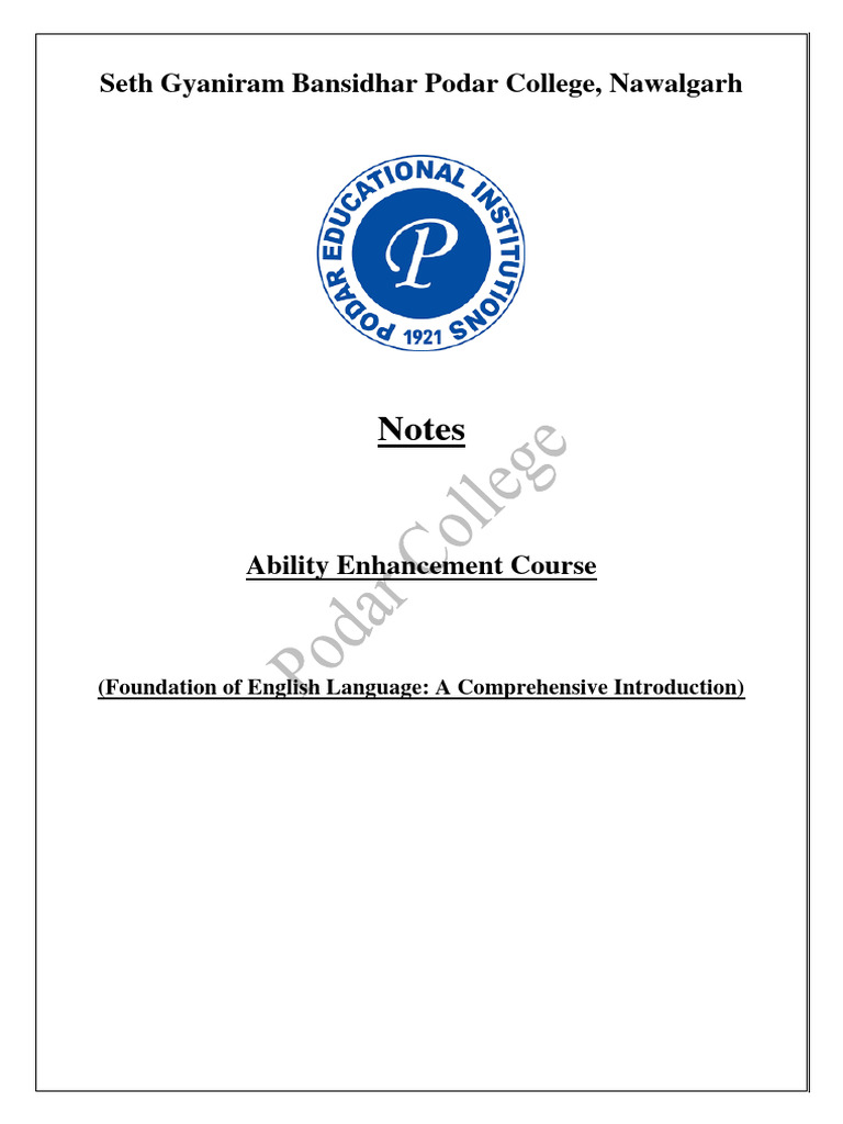 Notes (Compulsory English) | PDF | Perfect (Grammar) | Grammatical Tense