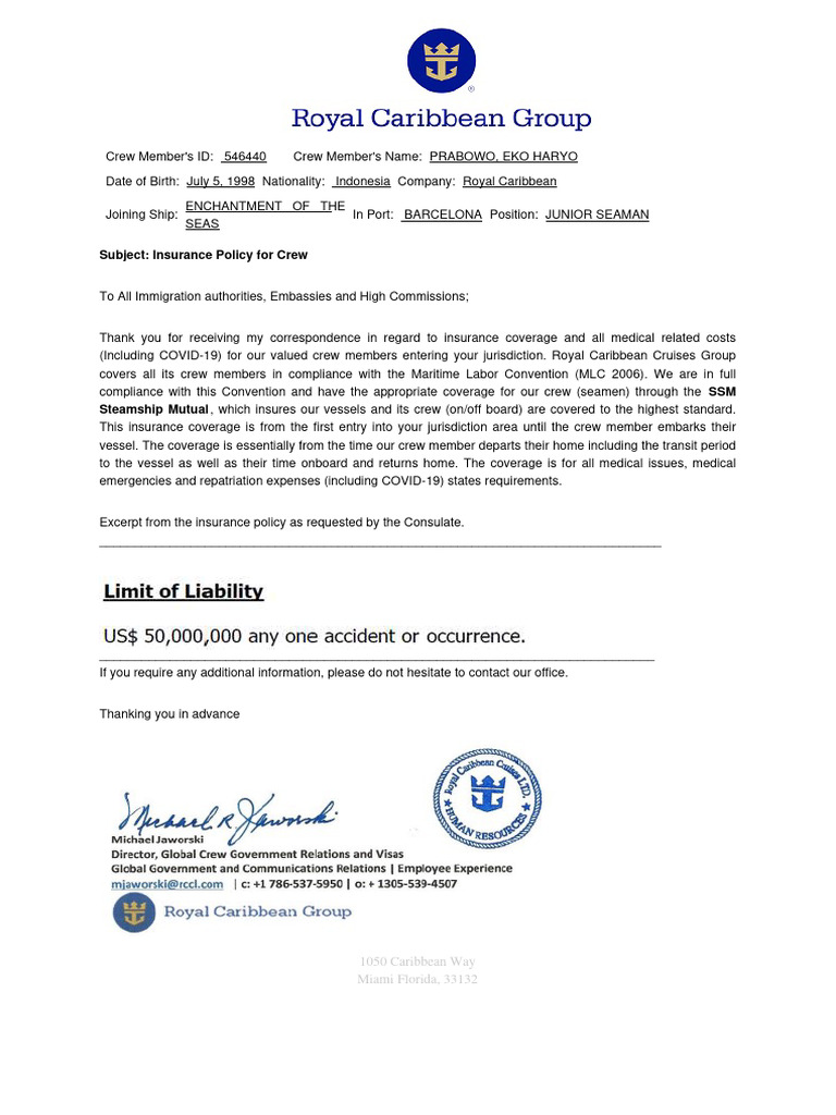 Letter of Insurance-PGF3402603 | PDF | Insurance | Breach Of Contract