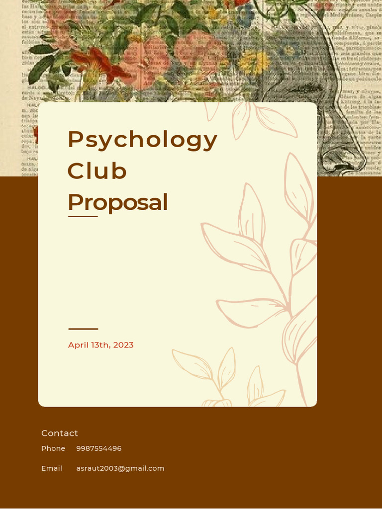 Mithibai College Psychology Club Proposal | PDF | Psychology | Mental ...