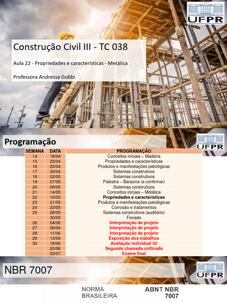 Aula 22 cc3 | Download grátis PDF | Parafuso | Argamassa (alvenaria)