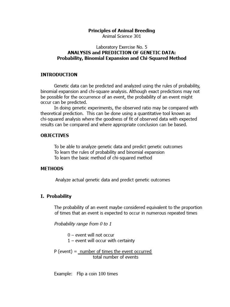 Animal Breeding Lab Sample | PDF | Dominance (Genetics) | Zygosity