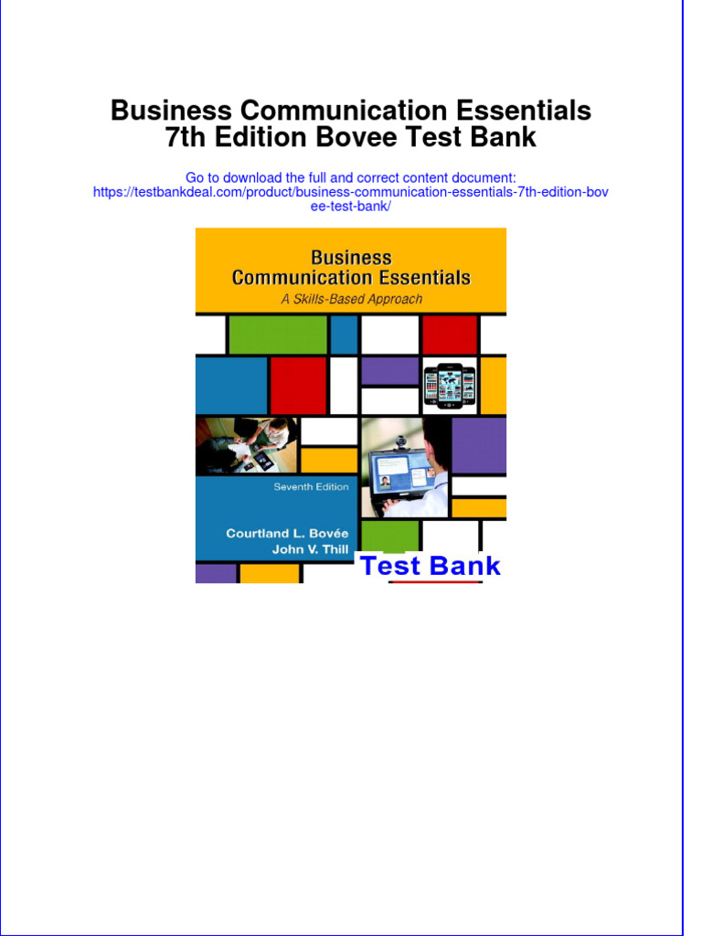 Business Communication Essentials 7th Edition Bovee Test Bank | PDF ...