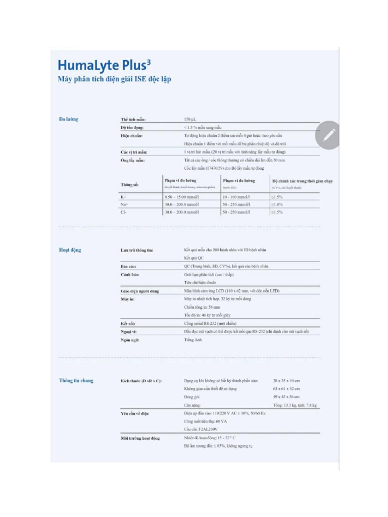 HumaLyte Plus3 | PDF