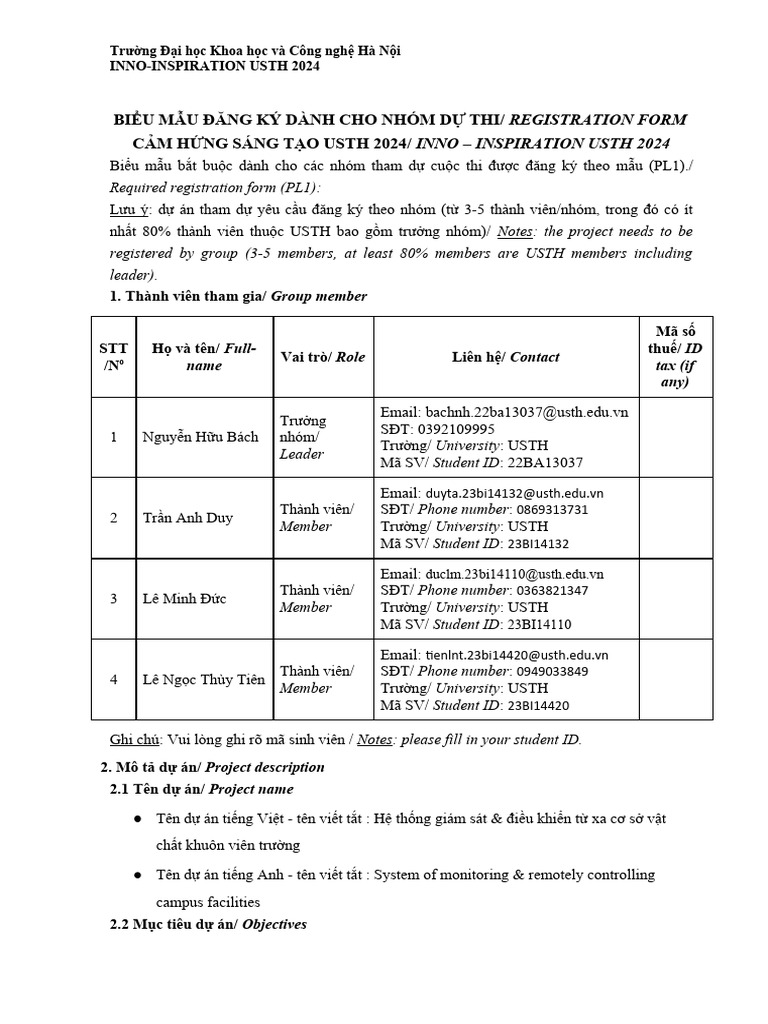 1.PL1.Register form | PDF