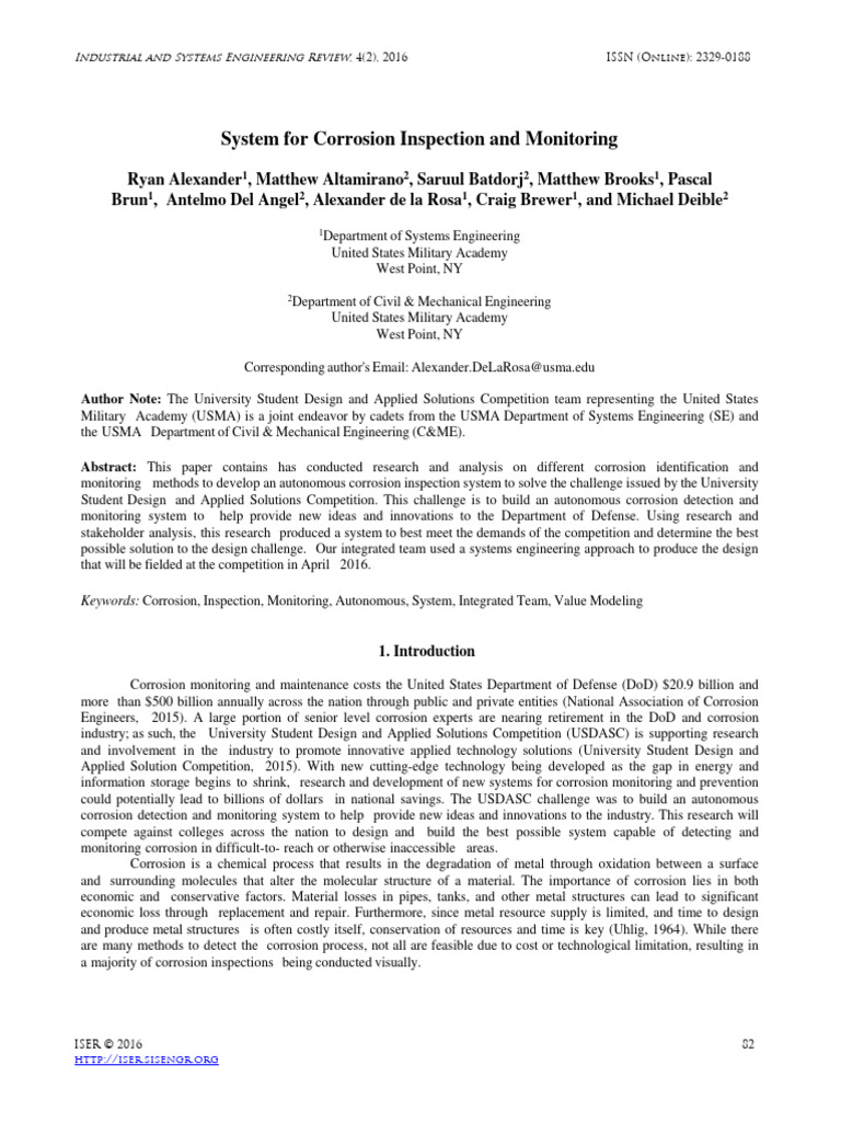 System For Corrosion Inspection and Moni | PDF | Corrosion | Risk