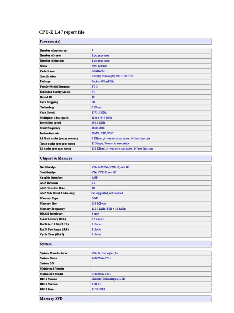 Cpuz | PDF | Computers