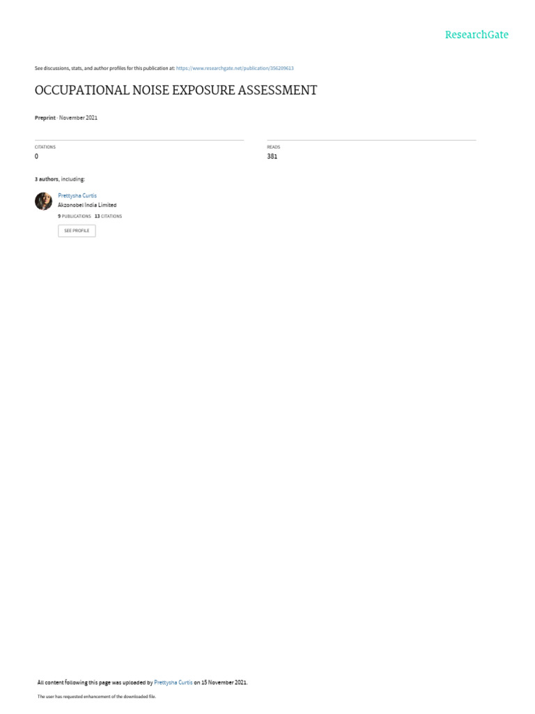 Noise Risk Assessment | PDF | Noise | Personal Protective Equipment