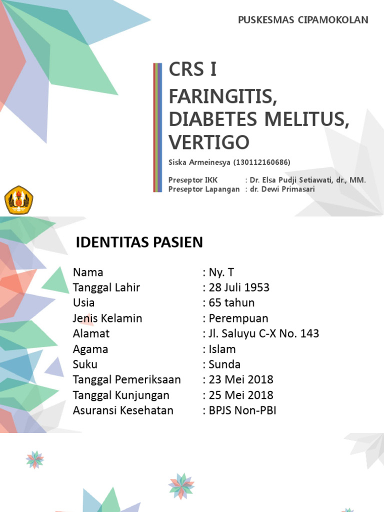 CRS 1 Siska-Faringitis | PDF