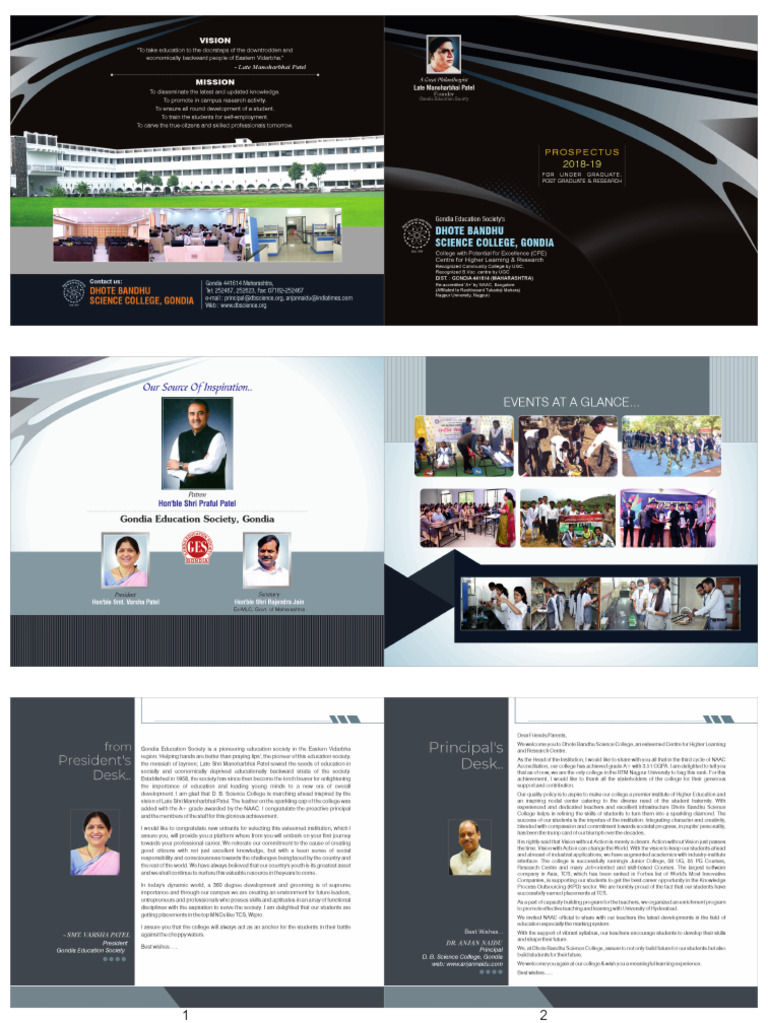 D B Science College Prospectus | PDF