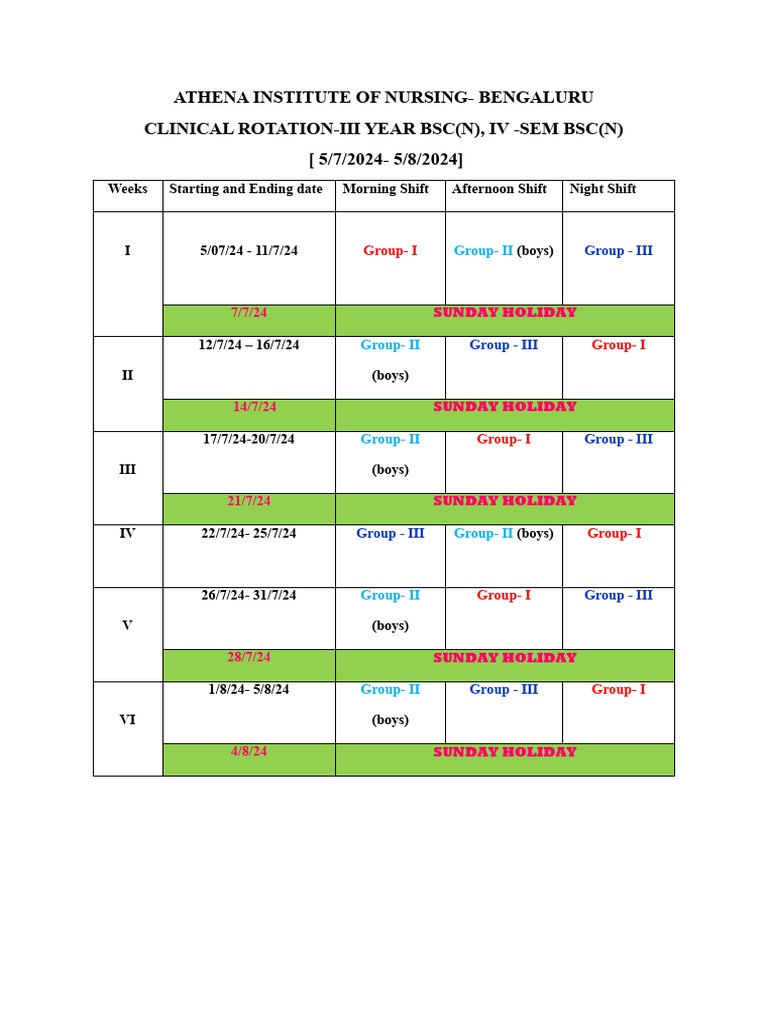 Clinical Rotation Plan | PDF