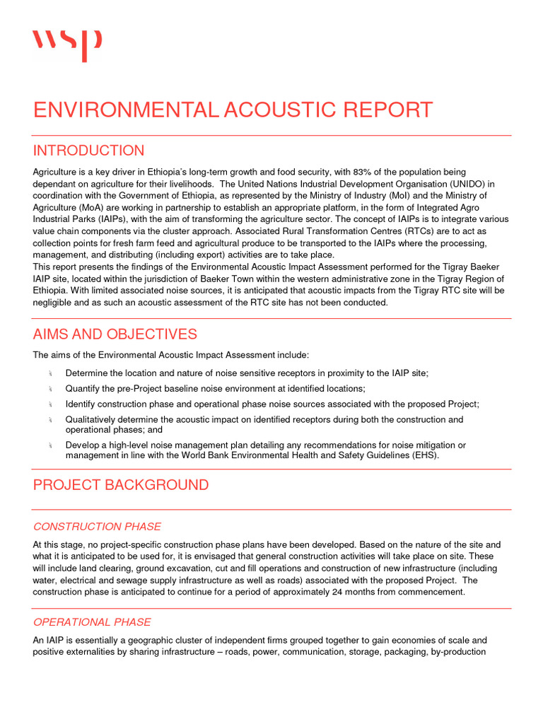 Tigray Appendix c6 Noise | PDF | Noise | Sound