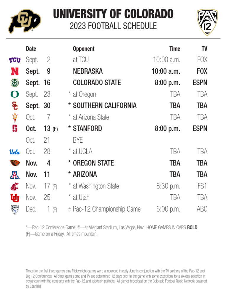 FOOTBALL - 2023 Schedule | PDF | Television | Ncaa Division I