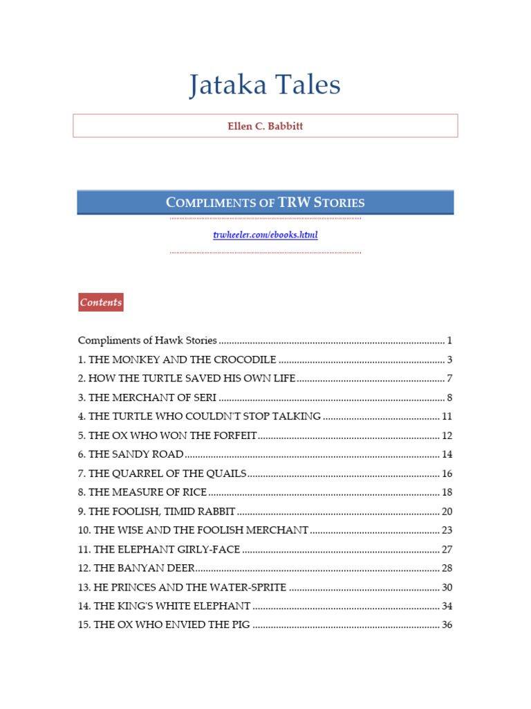Jataka Tales | PDF