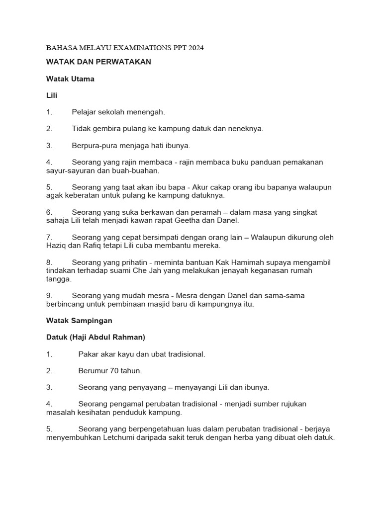 Bahasa Melayu Examinations PPT 2024 | PDF