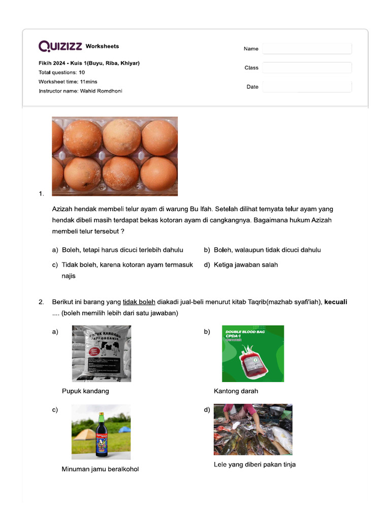Jawaban Kuis 1 | PDF