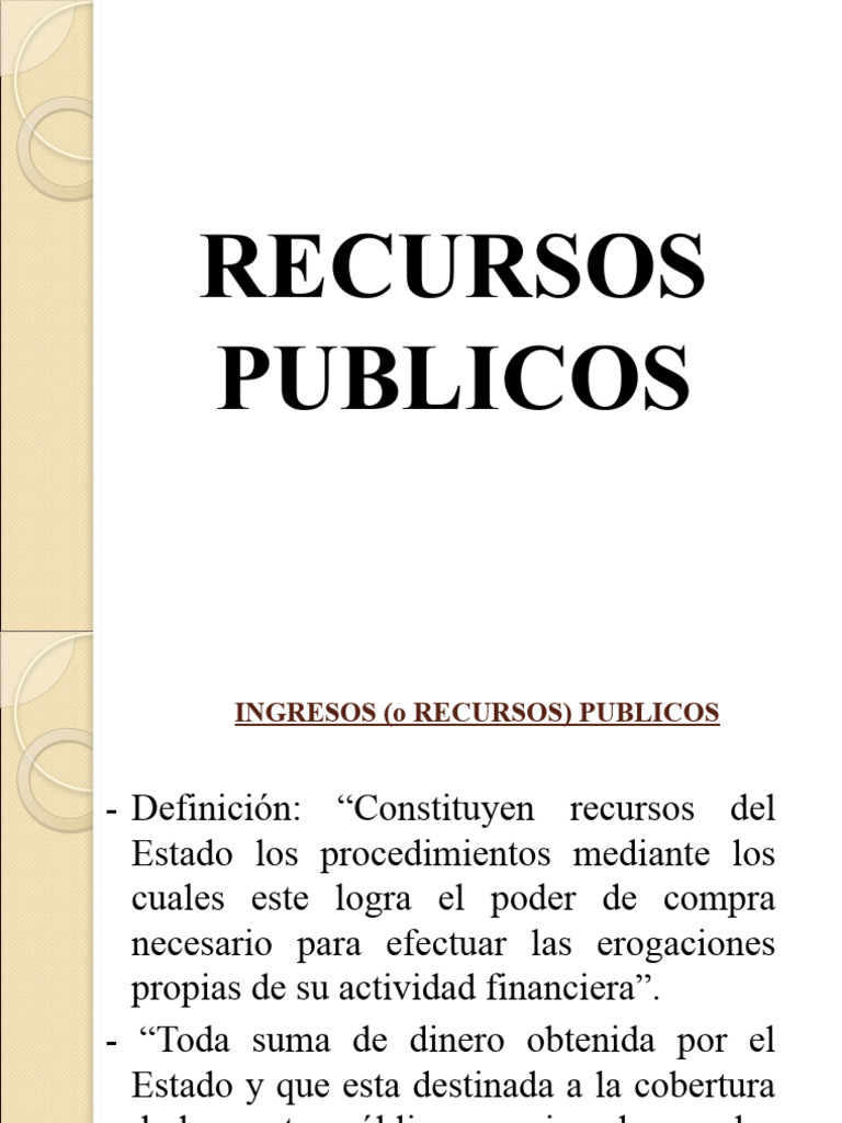 Recursos Publicos | PDF | Impuestos | Economias