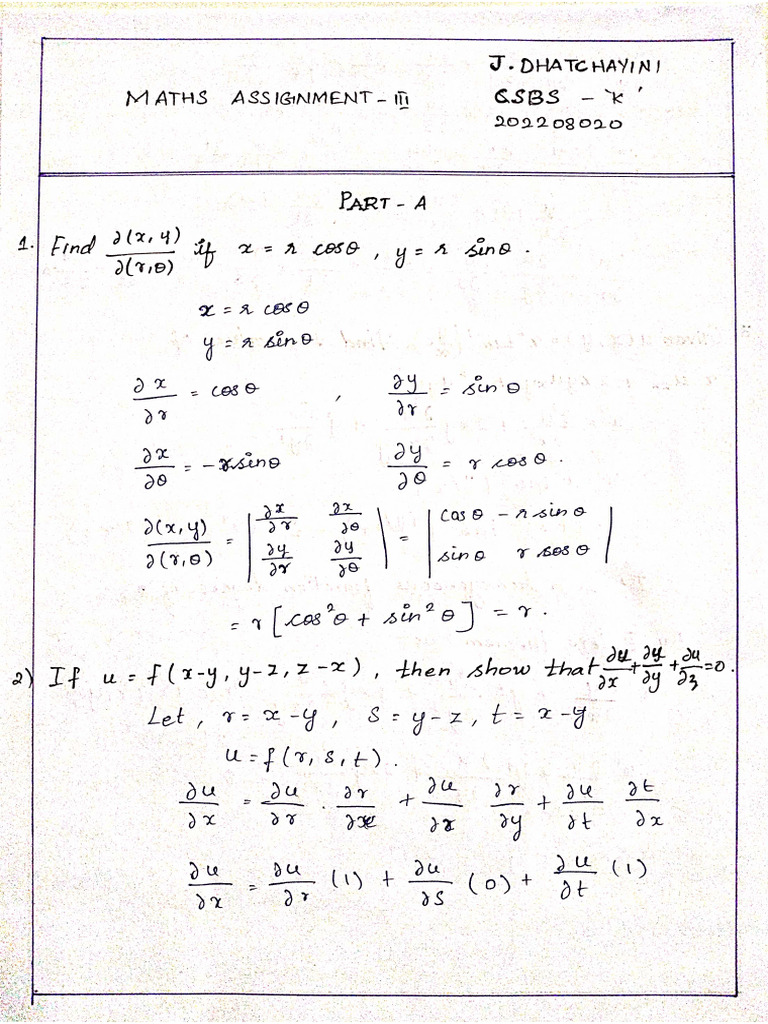 Maths Assignment 3 | PDF
