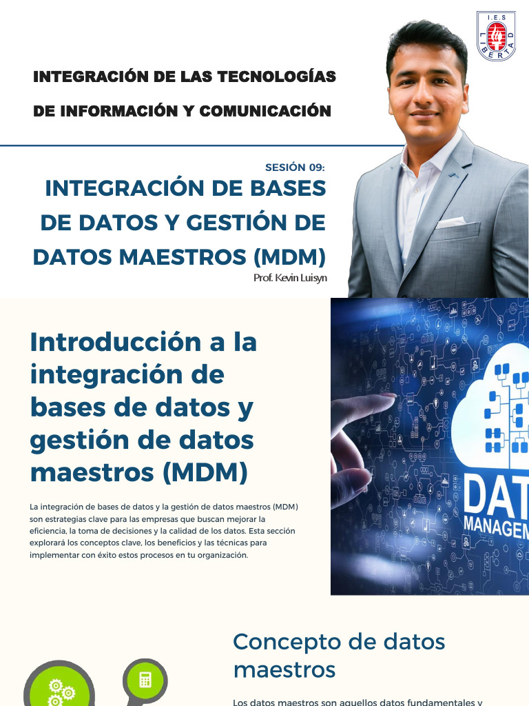 Sesión 9 INTEGRACIÓN DE BASES DE DATOS Y GESTIÓN DE DATOS MAESTROS (MDM ...