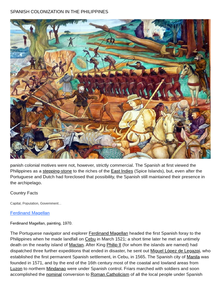 SPANISH COLONIZATION IN THE PHILIPPINES | PDF | Spanish Empire | Philippines