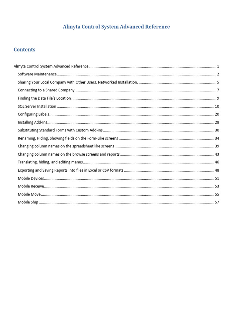 Almyta System User Guide | PDF | Computer File | Microsoft Excel