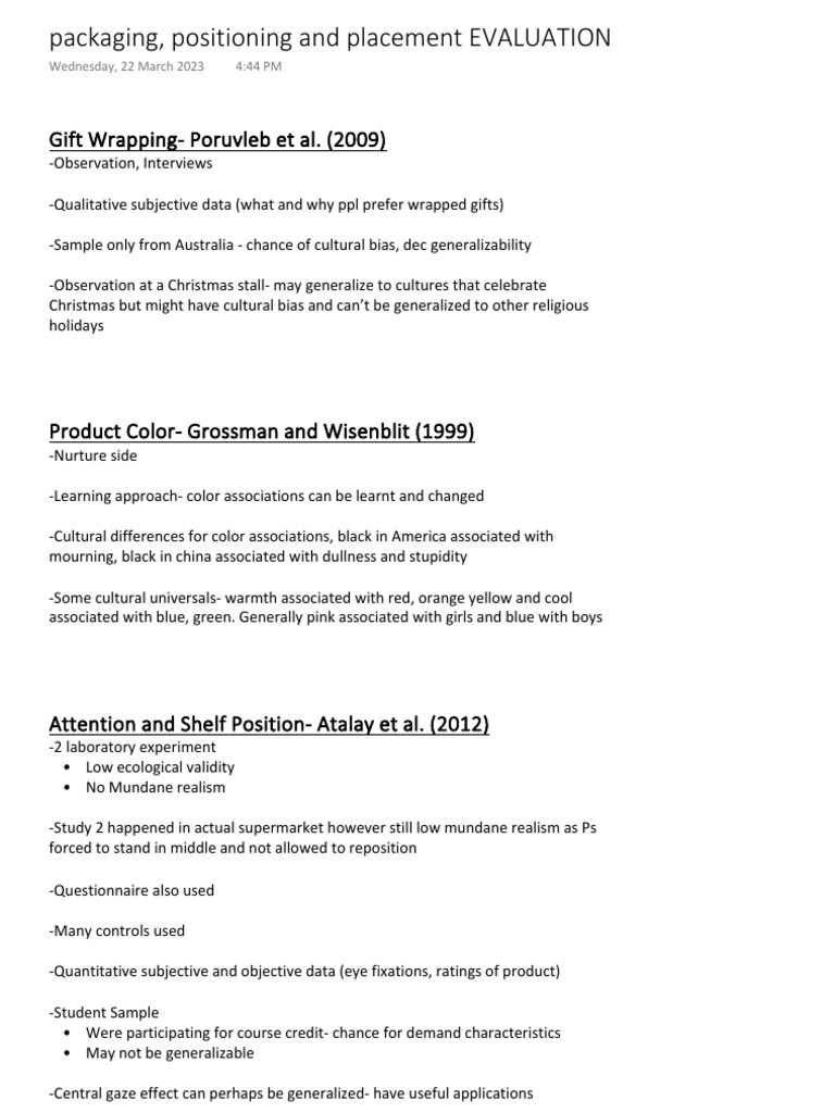 Packaging, Positioning and Placement EVALUATION | PDF Packaging, Positioning and Placement EVALUATION | PDF