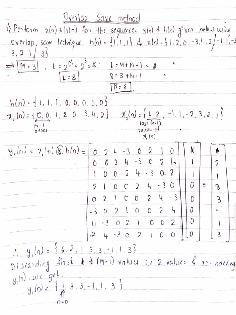 Overlap Save Method Problems | PDF