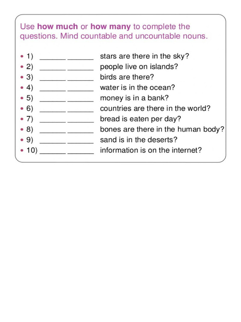 how much how many | PDF