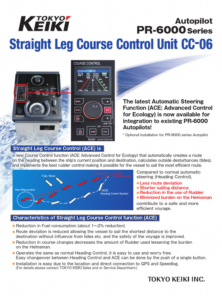 Advanced Course Control for PR-6000 Autopilots | PDF | Rudder