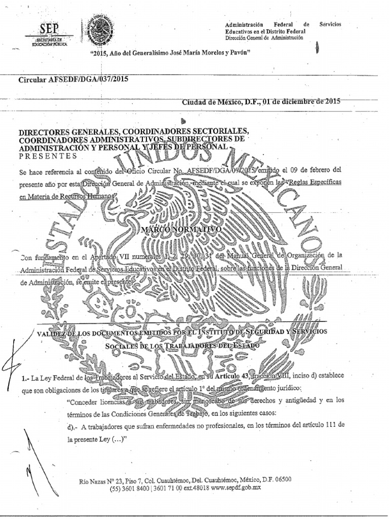 Of Circular Afsedf Dga 037 2015 | PDF