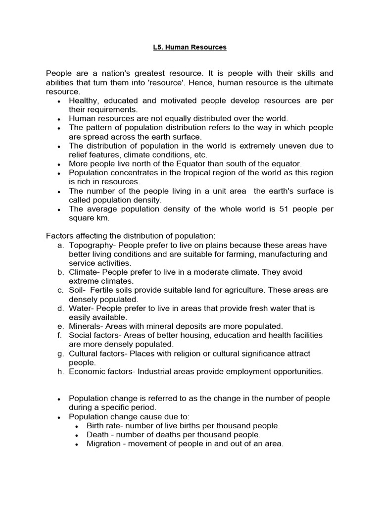 Geography Grade 8 Lesson 5 Notes Latest 2024 | PDF | Soil | Water
