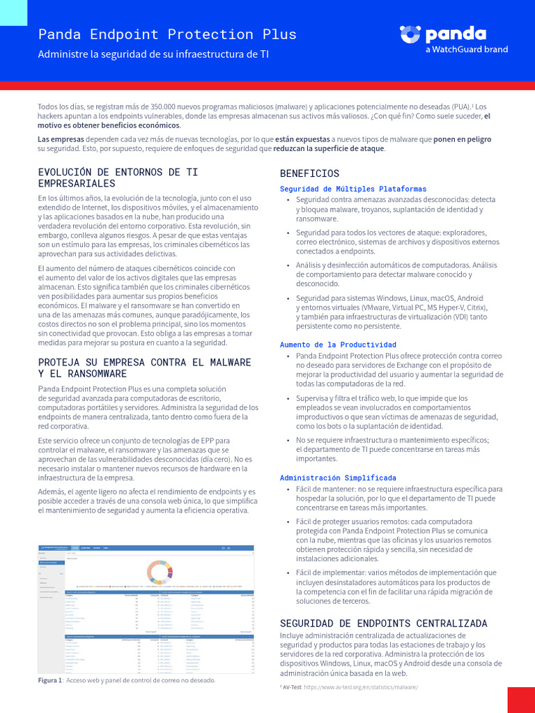 Datasheet_EPP_Plus_Panda_Security_A4_ESLA | Descargar gratis PDF | Malware | La seguridad ...