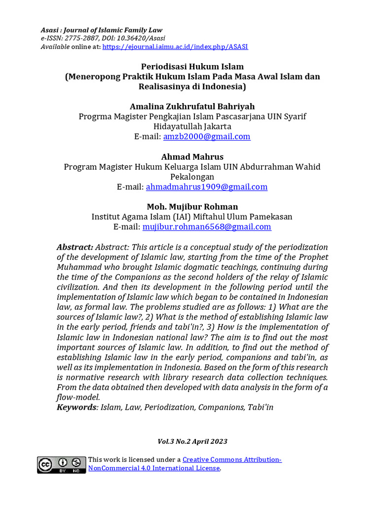 Periodisasi Hukum Islam Meneropong Prakt | PDF | Agama & Spiritualitas