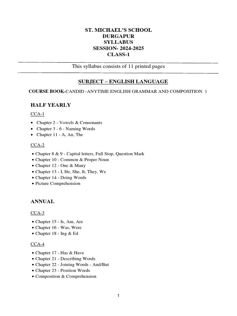 2024 2025SYL01 Compressed | PDF | English Language | Linguistics