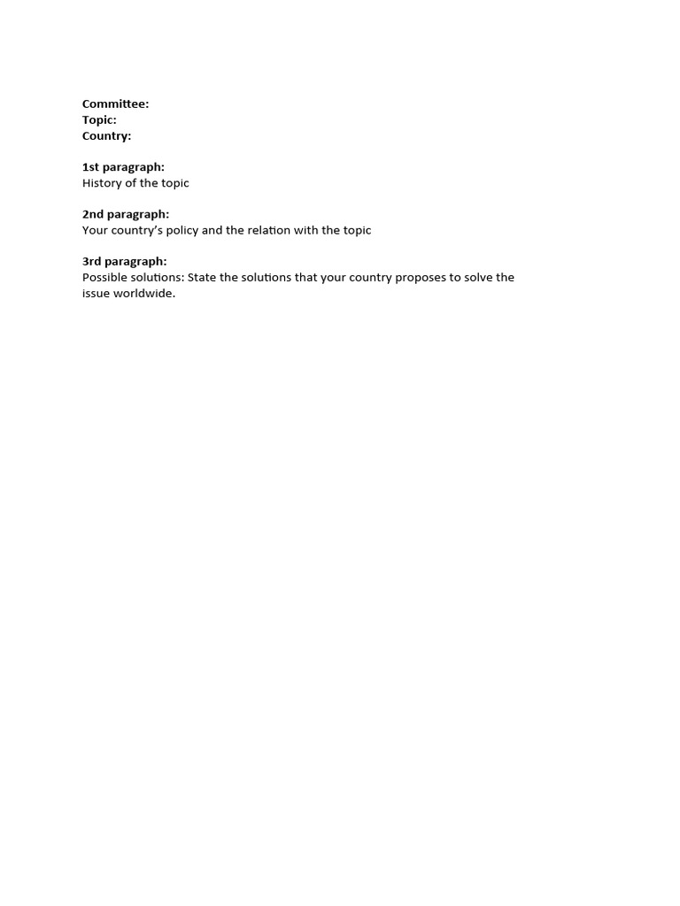 Position Paper Template | PDF