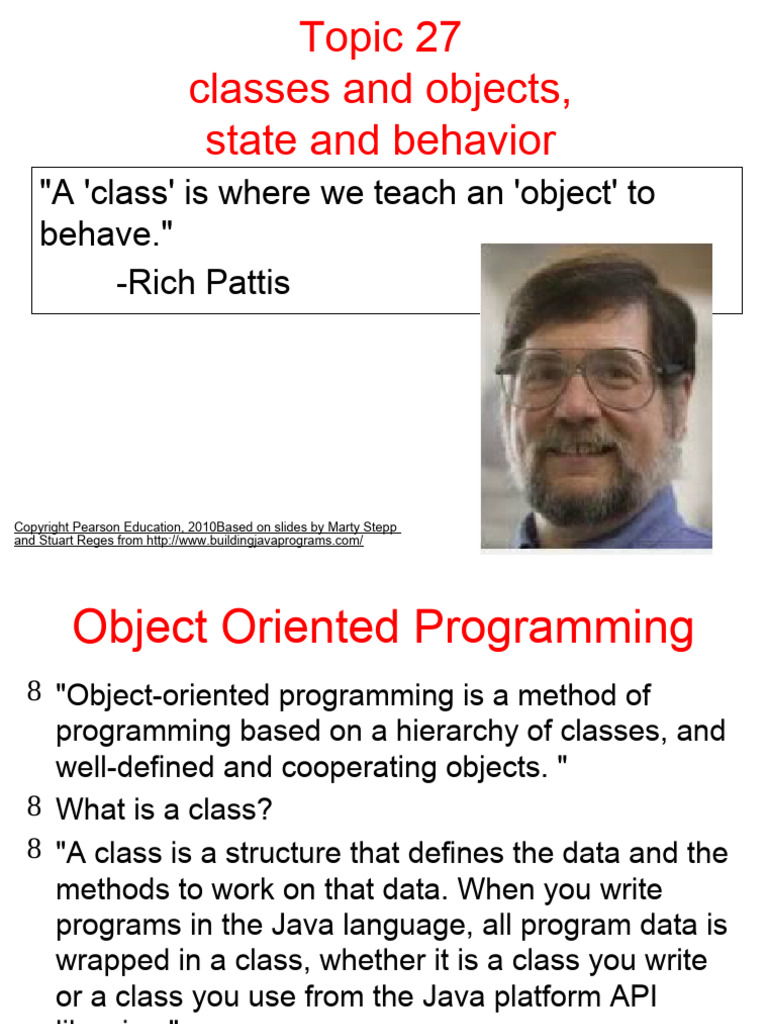 Topic27 Classes Objects 1 Pdf Class Computer Programming Method
